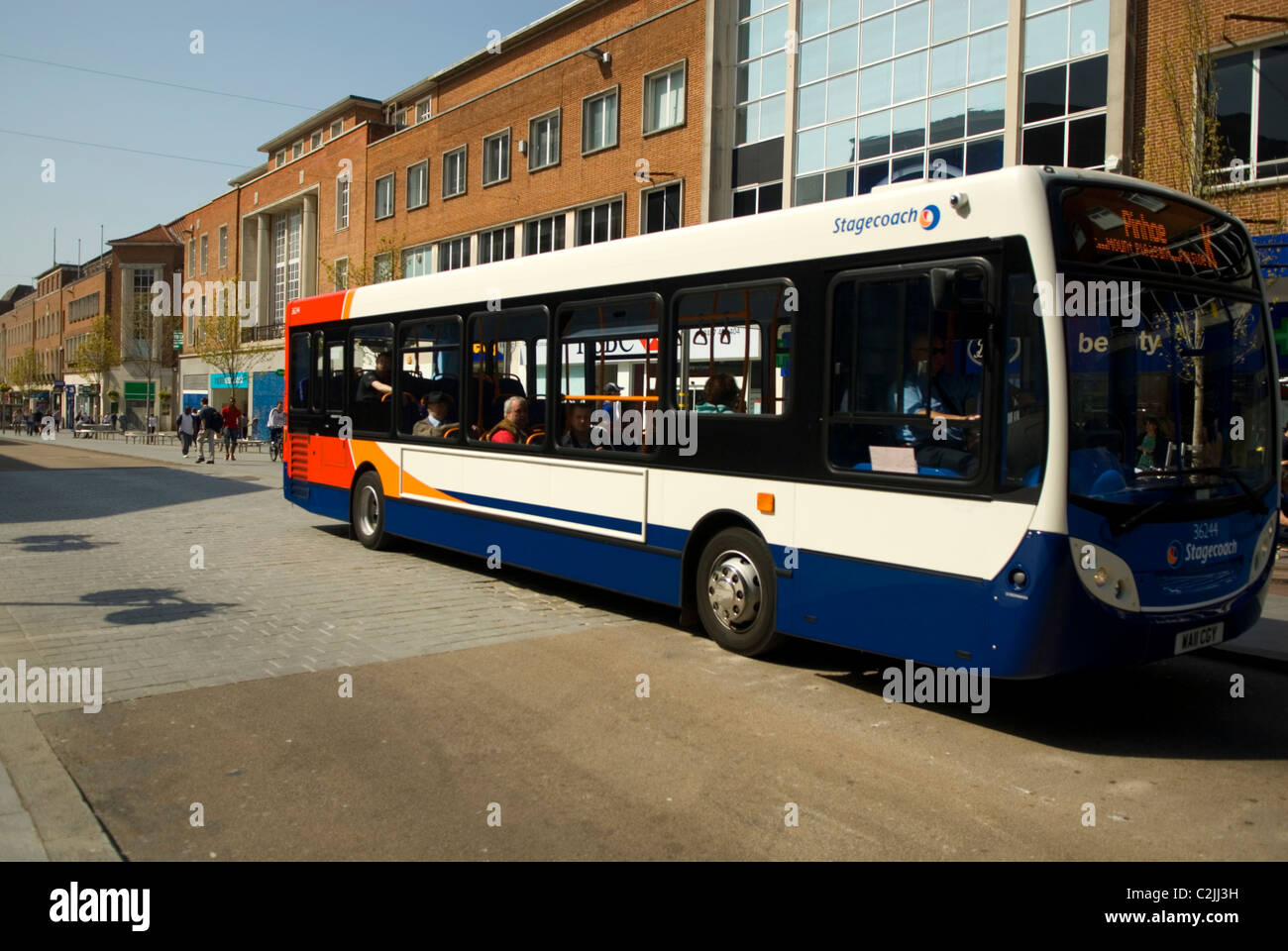 Exeter High street with stagecoach bus, Exeter, Devon England UK 2011 ...