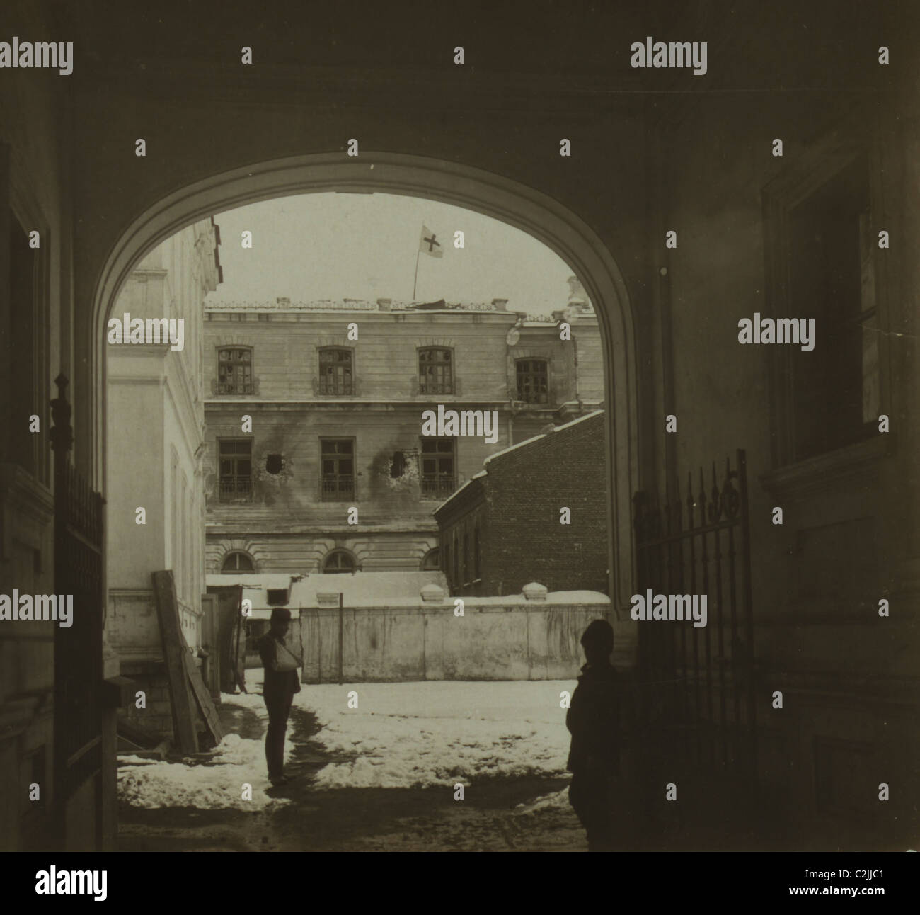 Military hospital in Port Arthur during the great siege Stock Photo - Alamy