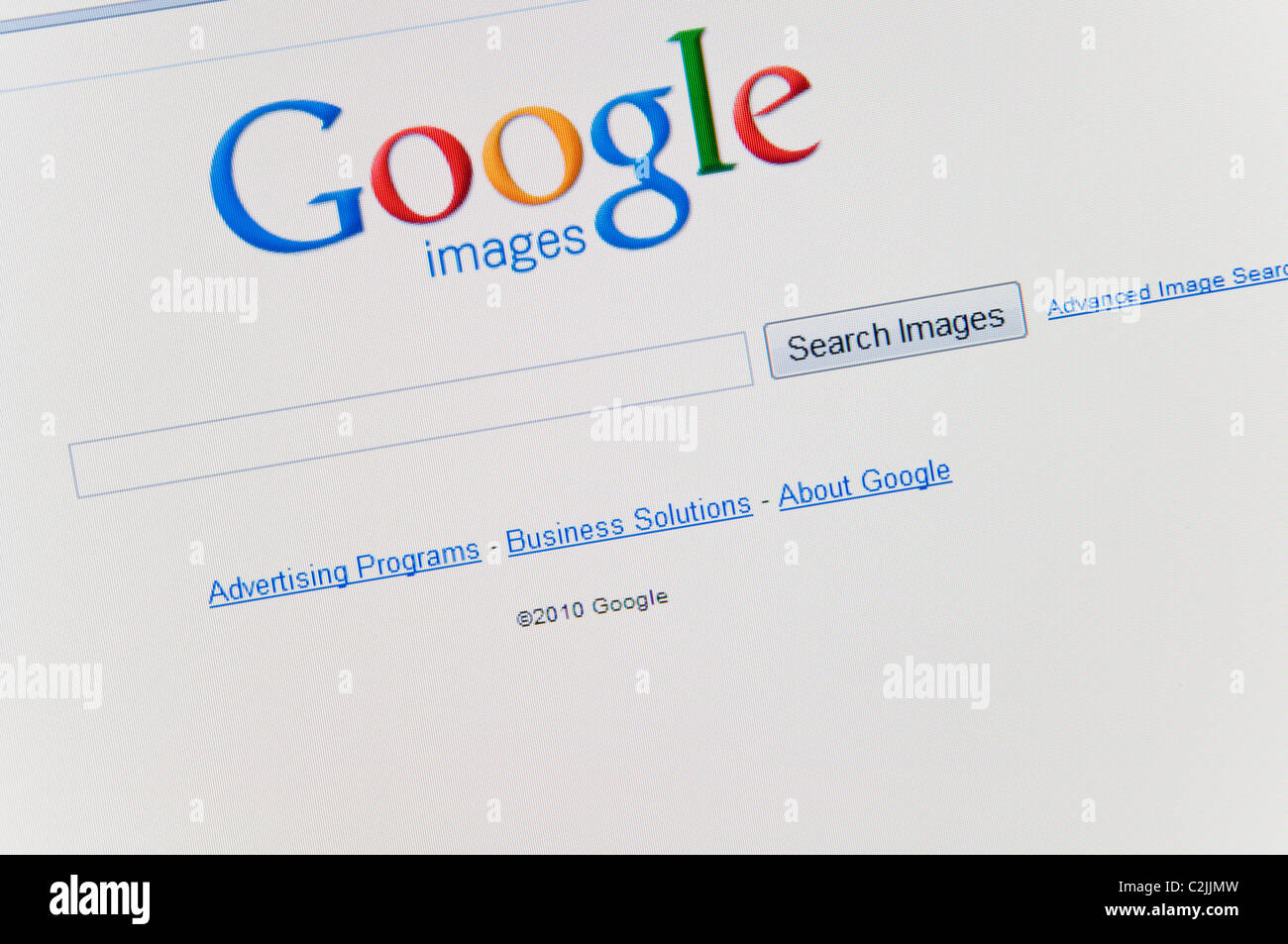 Google website screenshot Stock Photo - Alamy
