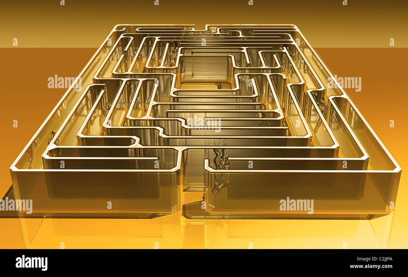 MAZE GOLD GOLDEN Stock Photo - Alamy