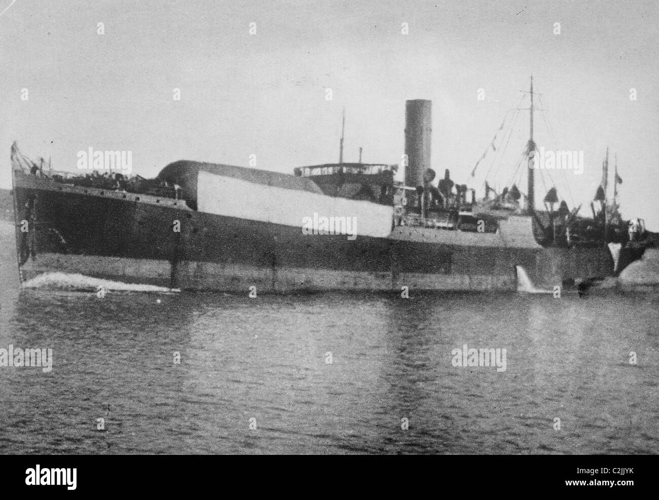 British Naval Balloon Carrier Stock Photo - Alamy
