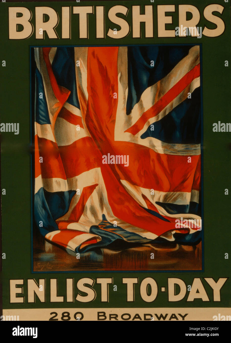 Britishers, enlist to-day, 280 Broadway Stock Photo - Alamy