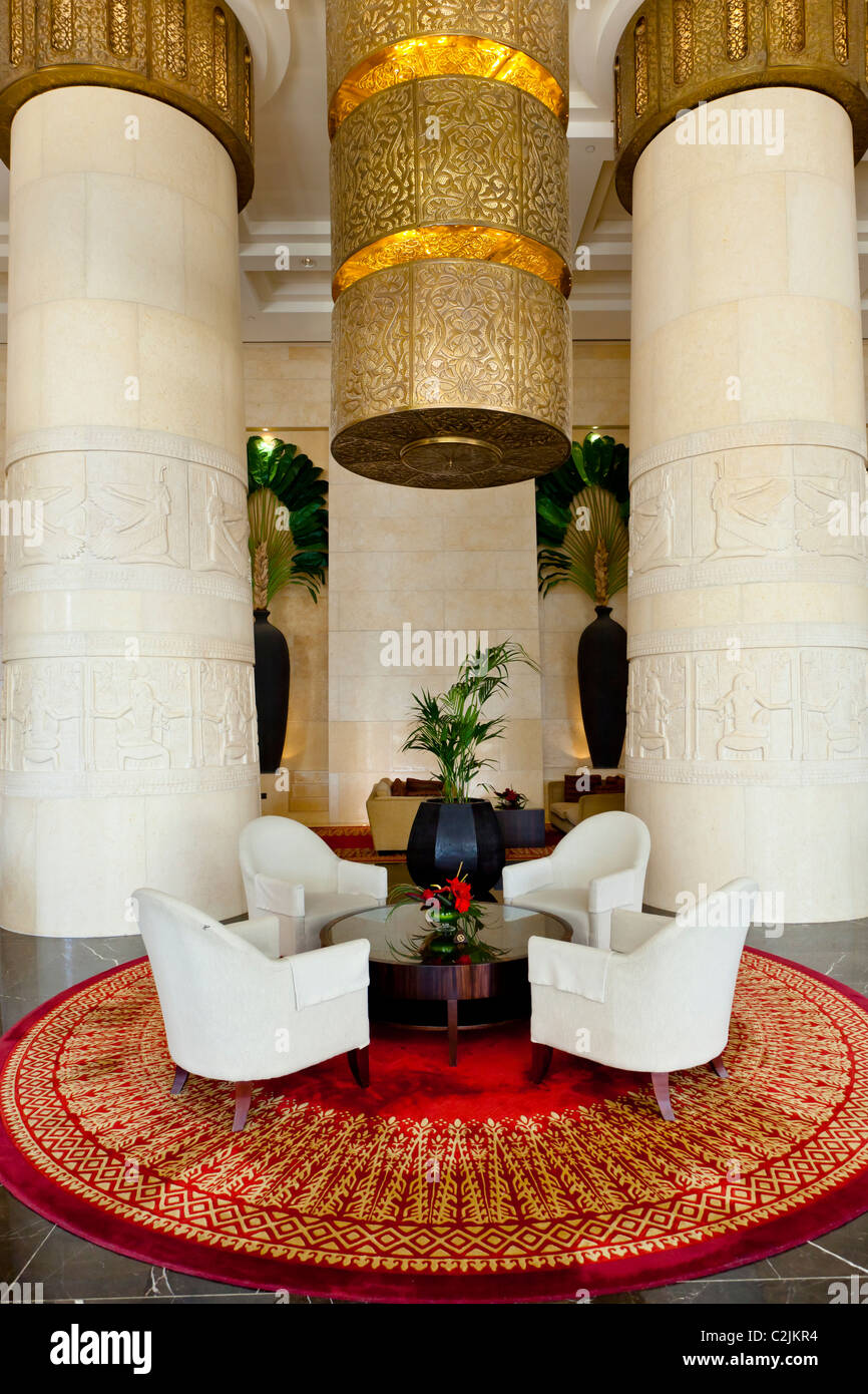 The interior of the Raffles Dubai Hotel in Dubai, UAE Stock Photo - Alamy