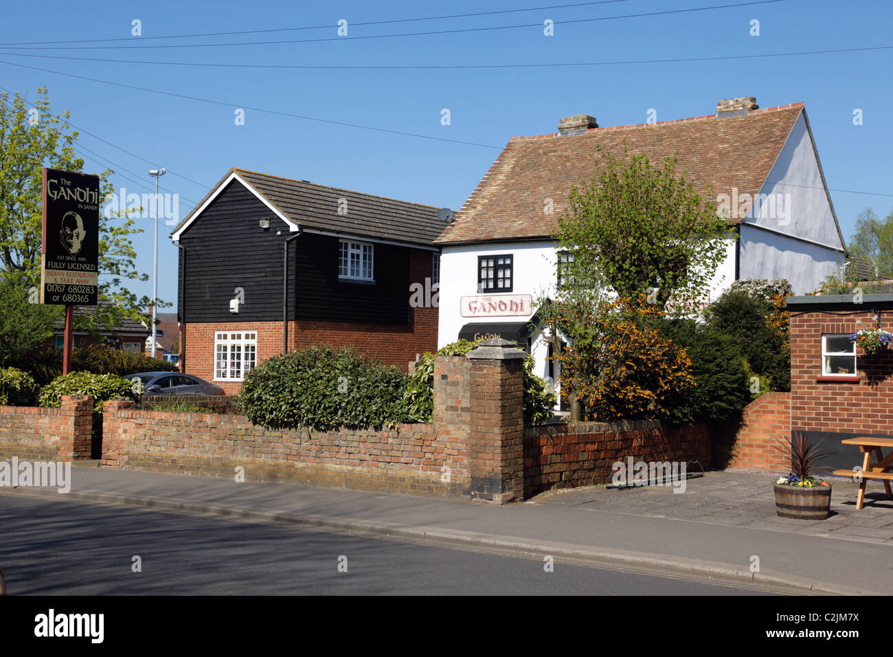 Gandhi in Sandy Indian Restaurant Bedfordshire Stock Photo - Alamy