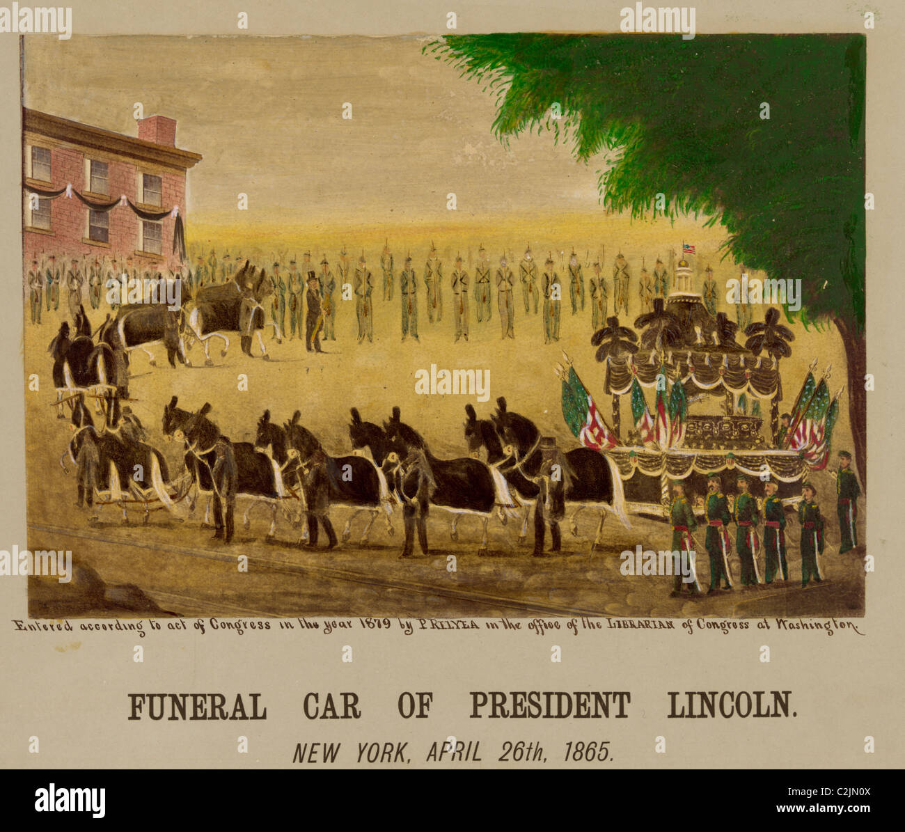 Funeral car of President Lincoln New York, April 26th, 1865 Stock Photo ...