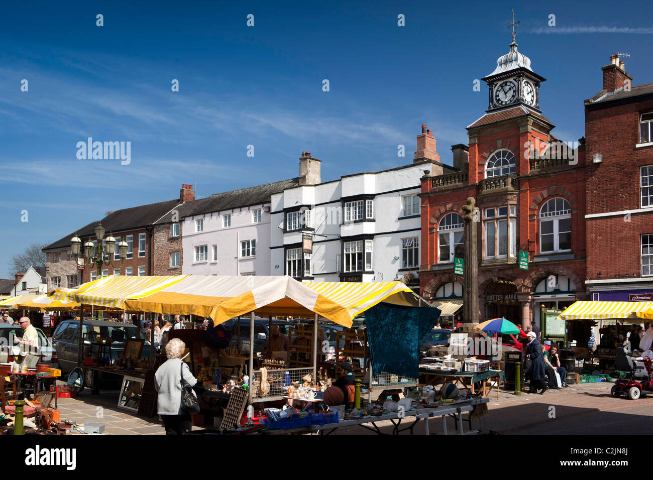 UK, England, Staffordshire, Leek, town centre, Grade 2 listed 15th ...