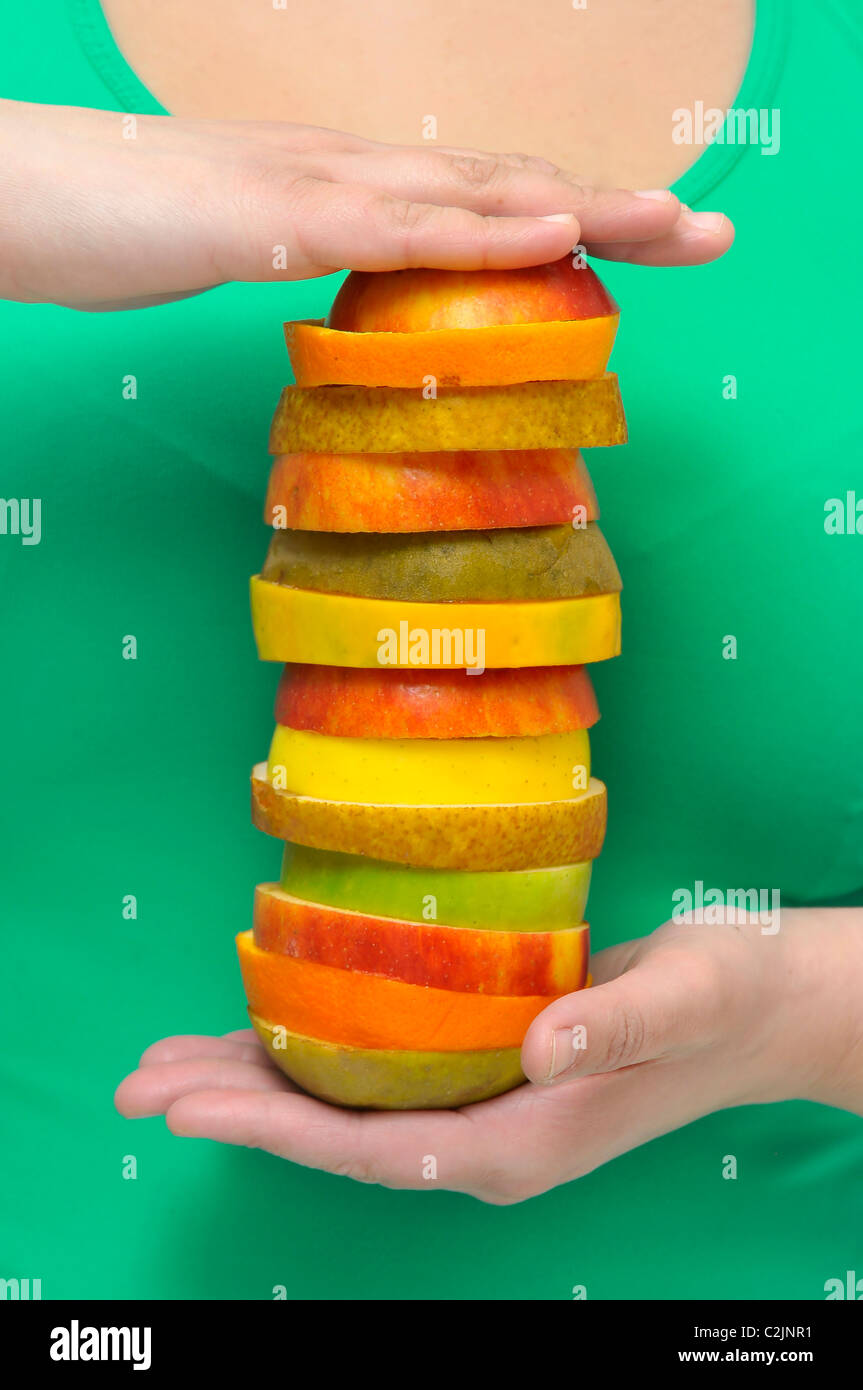 Healthy cocktail made of fruit slices Stock Photo - Alamy