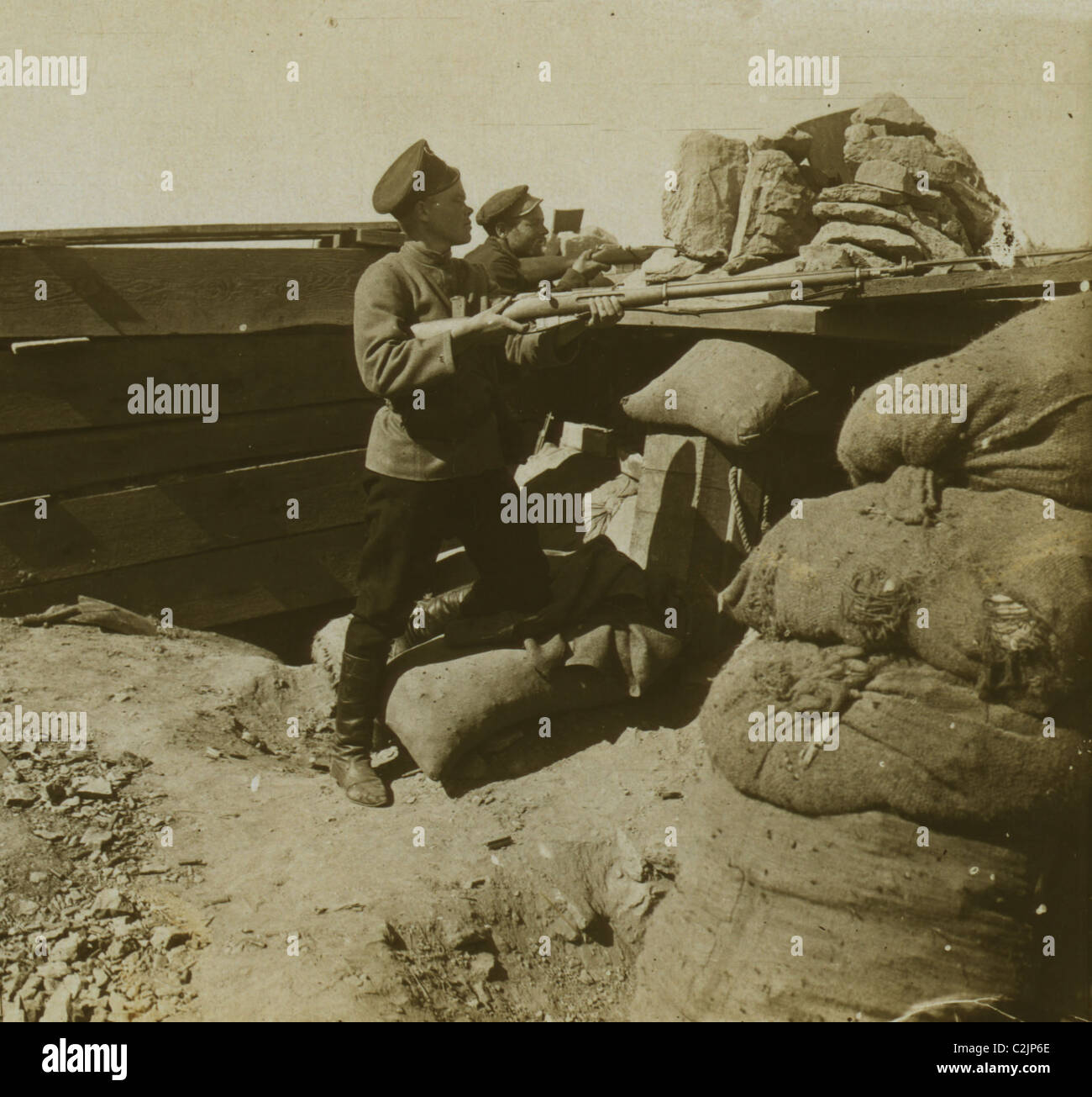 Inside a Russian fort during the siege Stock Photo - Alamy