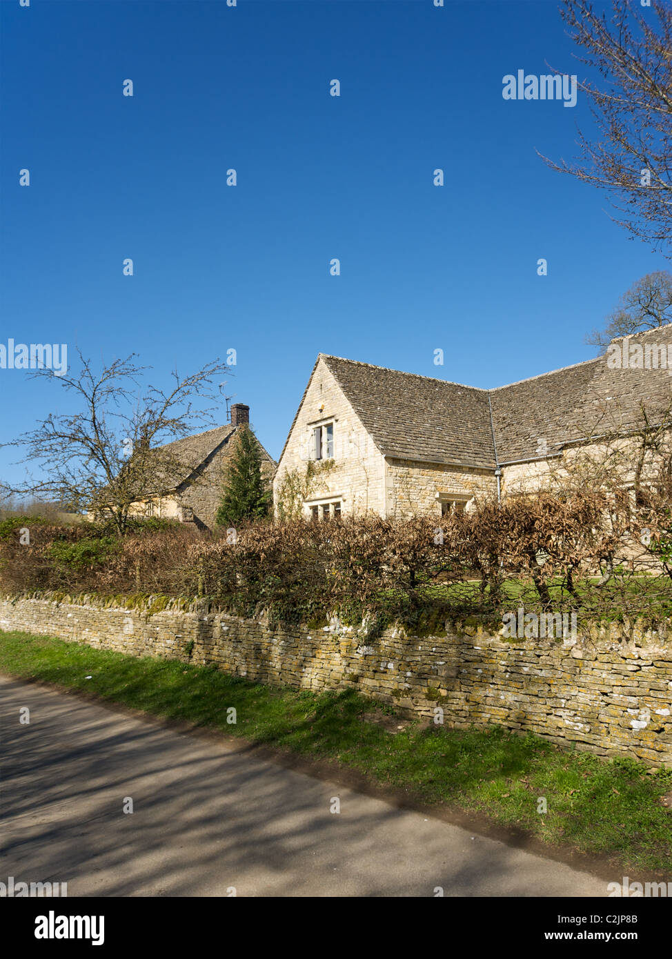 Upper Slaughter, the Cotswolds, Gloucestershire, England, UK Stock ...