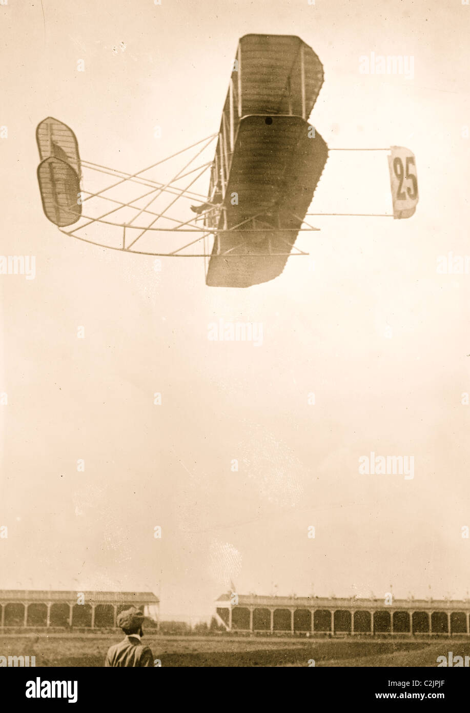 Lefebure aeroplane, in flight Stock Photo - Alamy