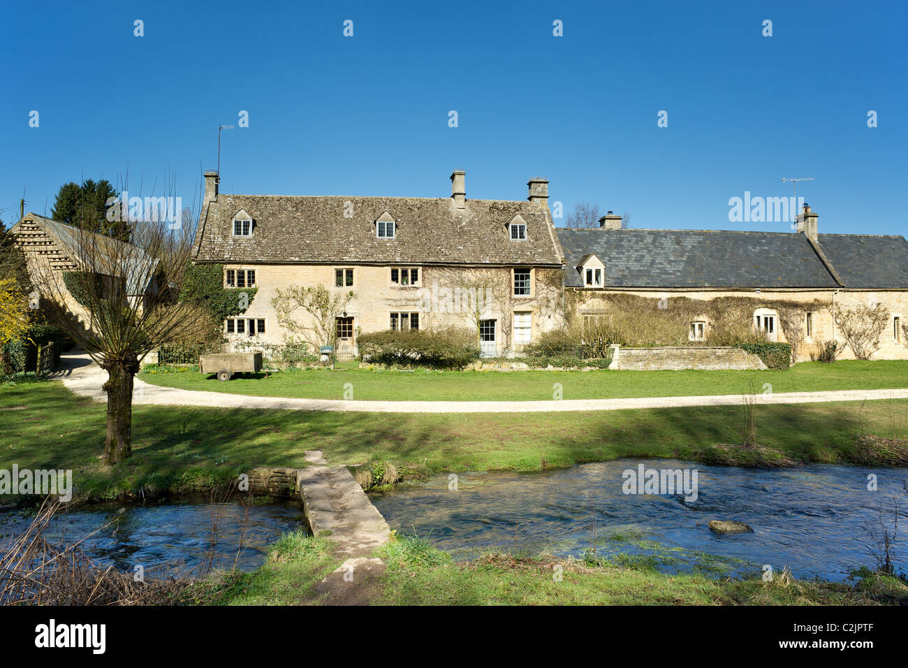 Upper Slaughter, the Cotswolds, Gloucestershire, England, UK Stock ...
