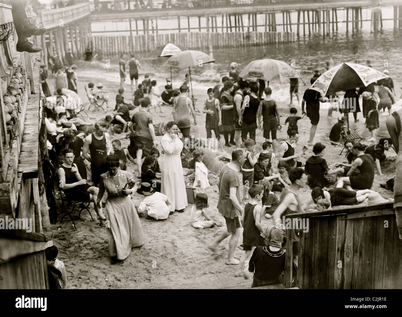 The bathing beach at coney island hi-res stock photography and images ...