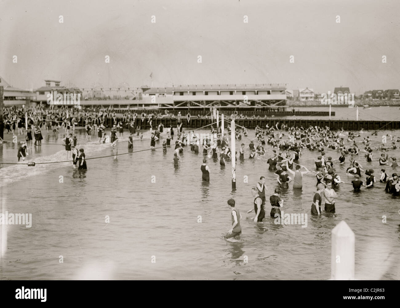 Bathing at Brighton Beach, Brooklyn Stock Photo - Alamy