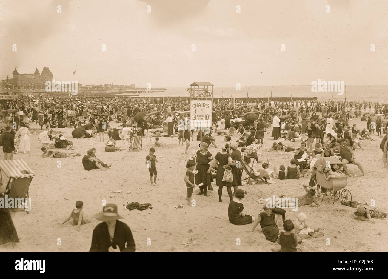 Bathing at Brighton Beach, Brooklyn Stock Photo - Alamy