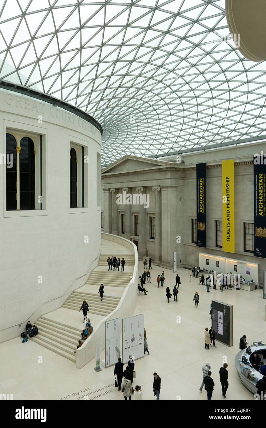 The Great Court inside The British Museum, London, England, UK Stock ...