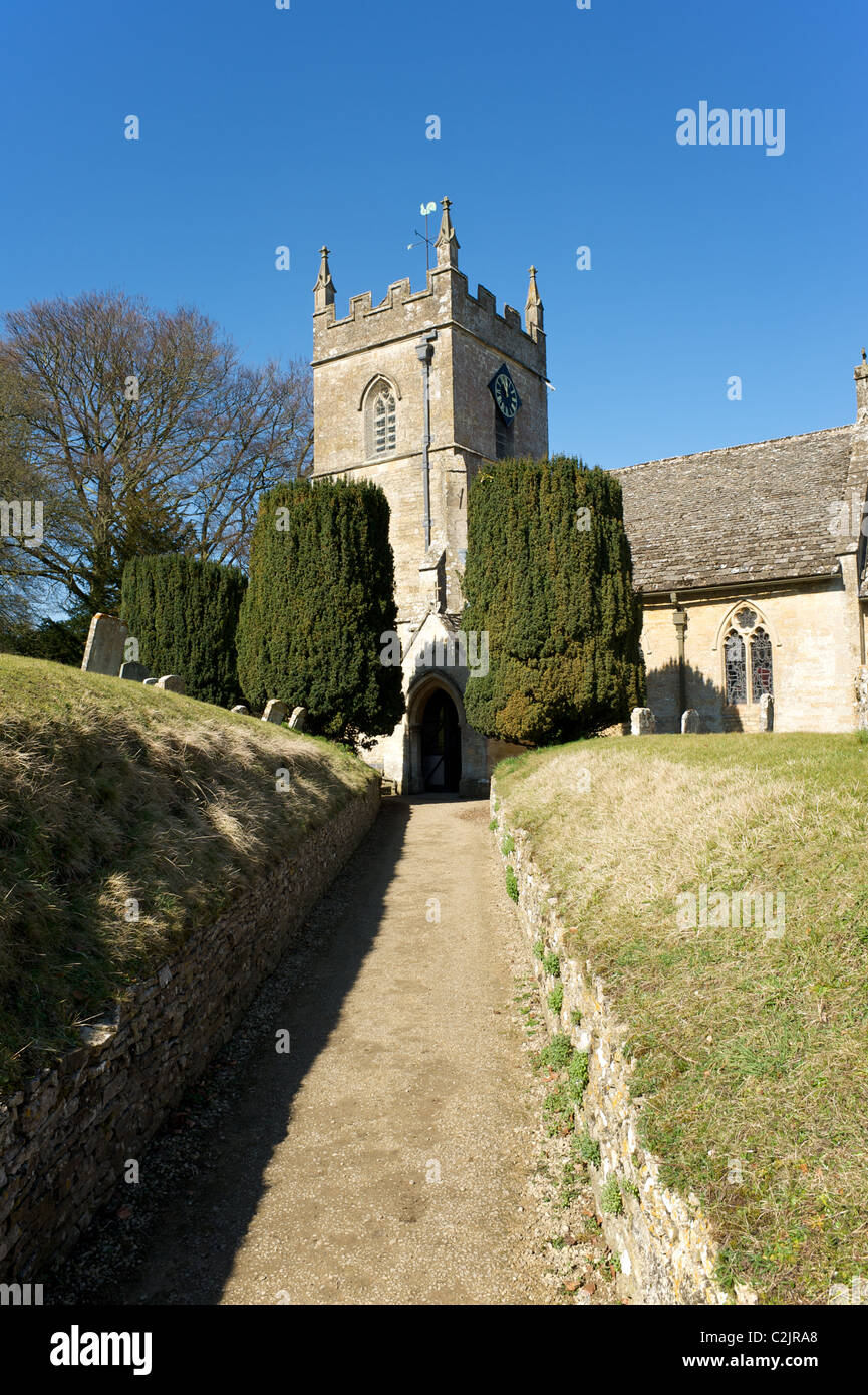 The Parish Church of St. Peter, Upper Slaughter, the Cotswolds ...