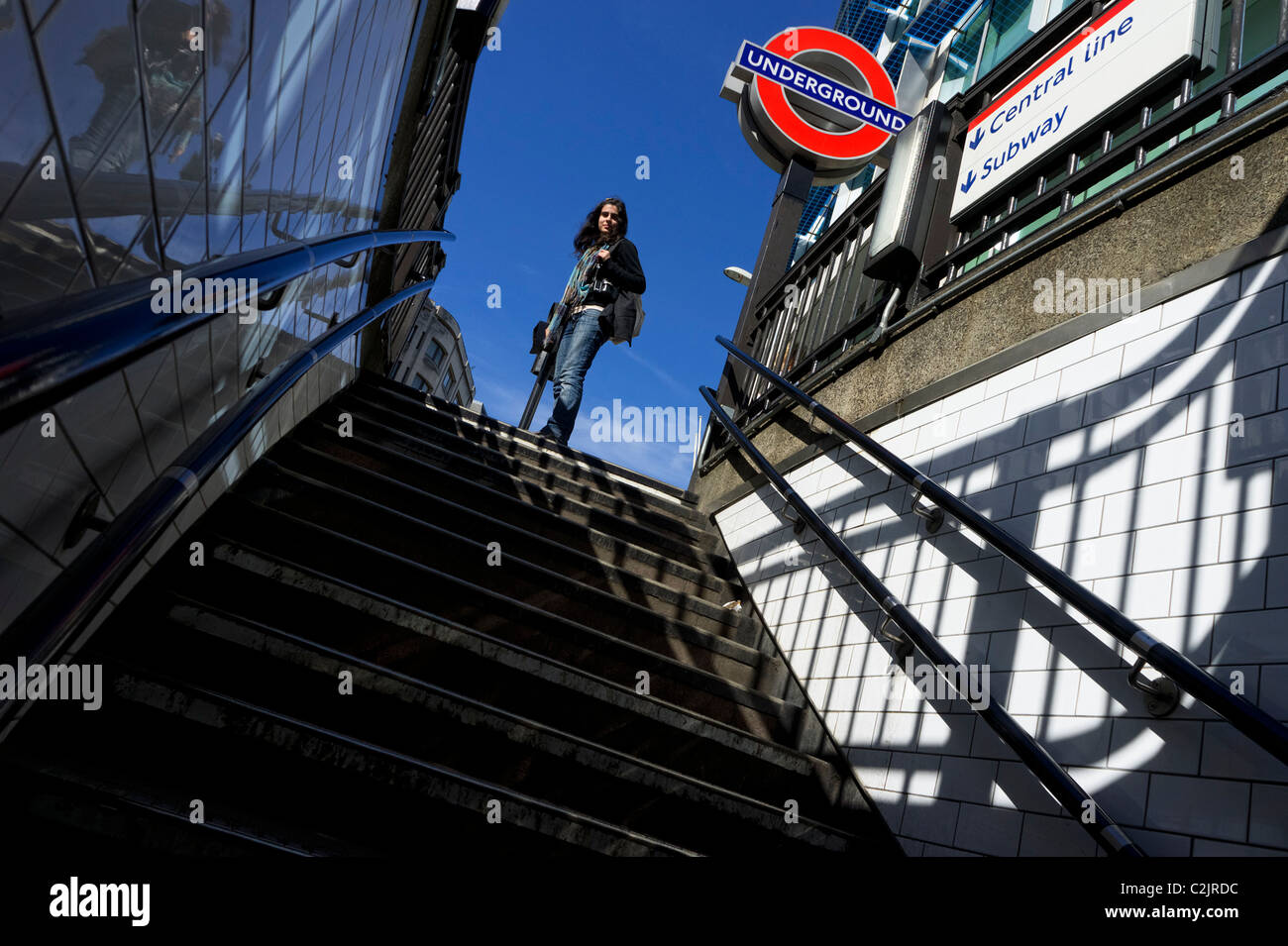 Entrance to Underground tube station, London, England, UK Stock Photo ...