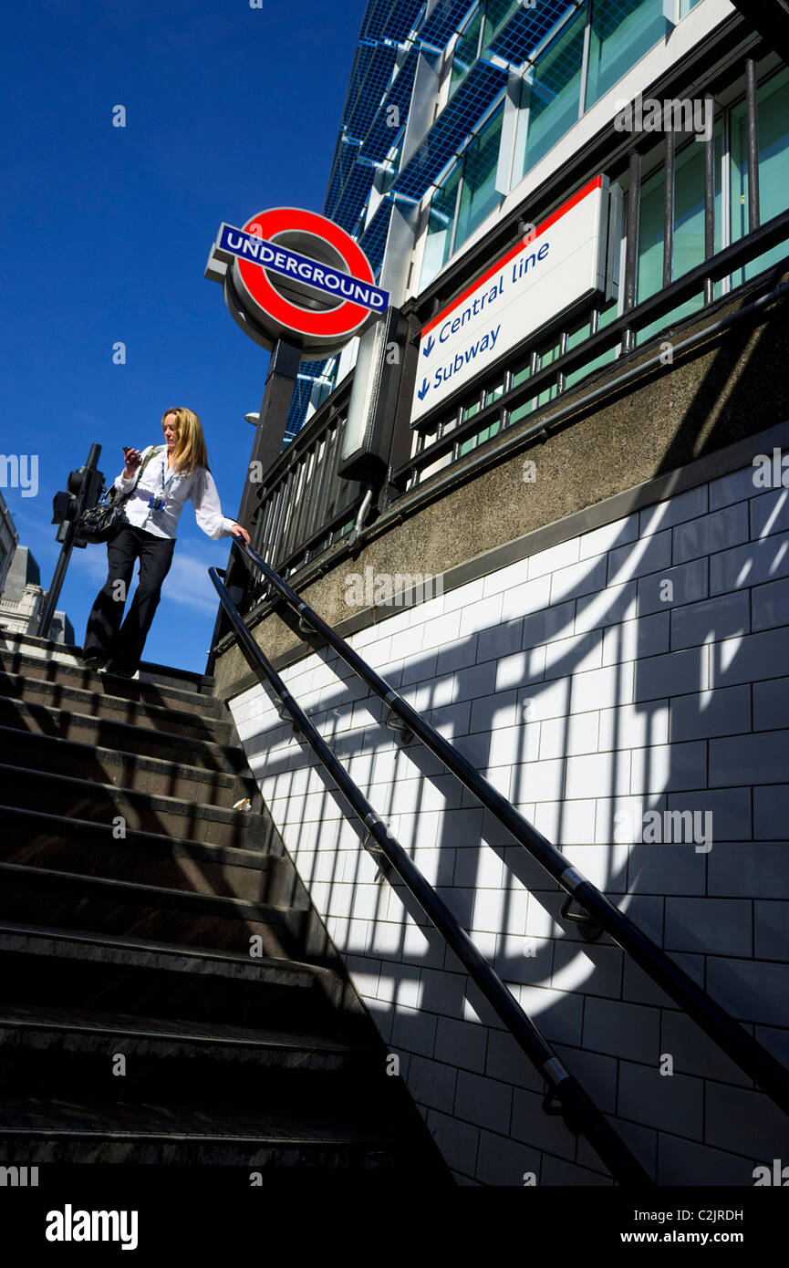 Entrance to Underground tube station, London, England, UK Stock Photo ...
