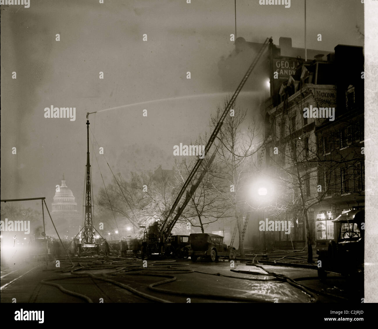 Washington DC Mueller Fire Stock Photo - Alamy