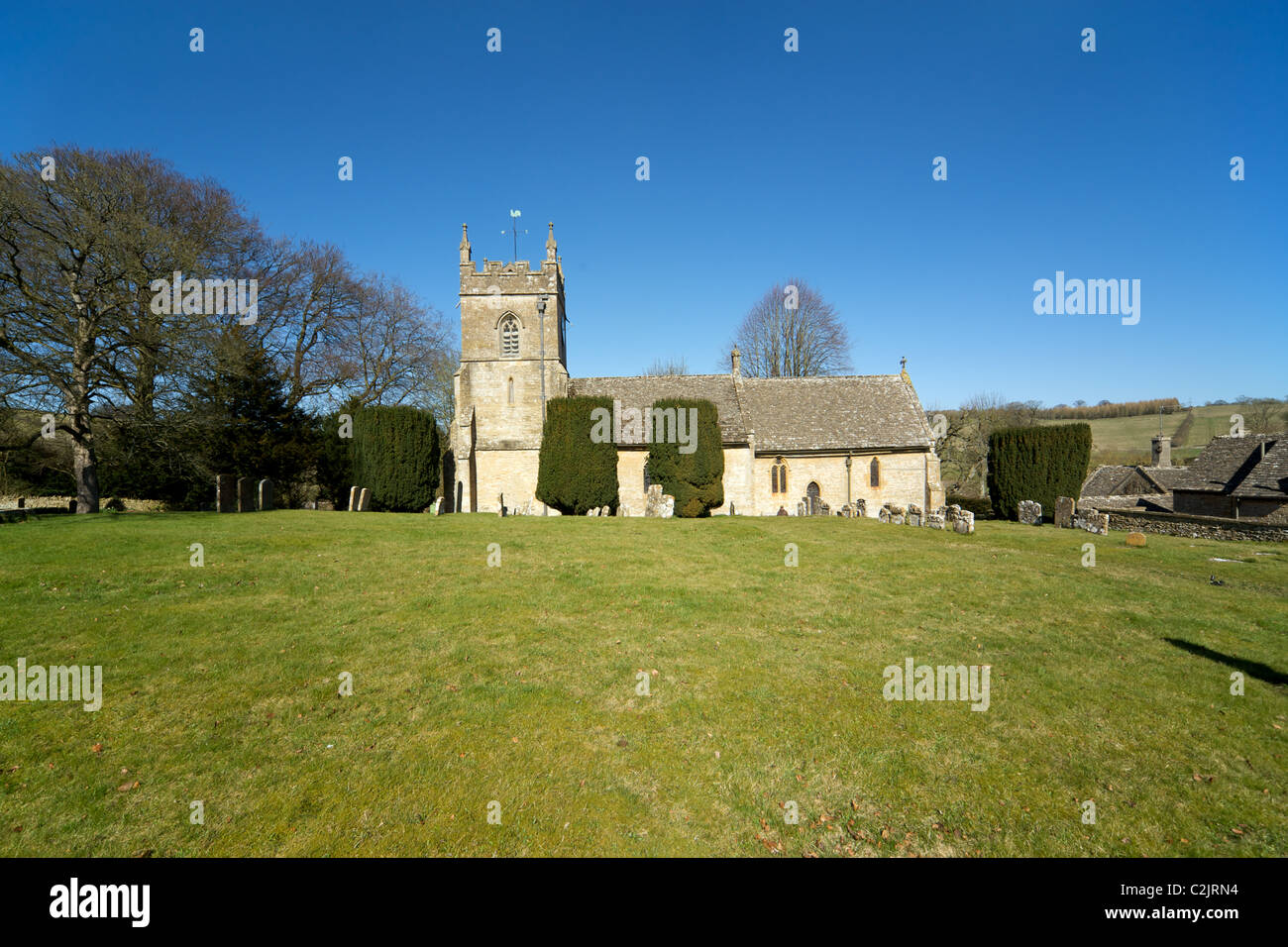 The Parish Church of St. Peter, Upper Slaughter, the Cotswolds ...