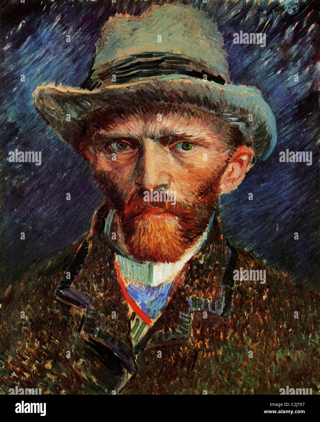 Self Portrait of Vincent Van Gogh with Grey Felt Hat Stock Photo - Alamy