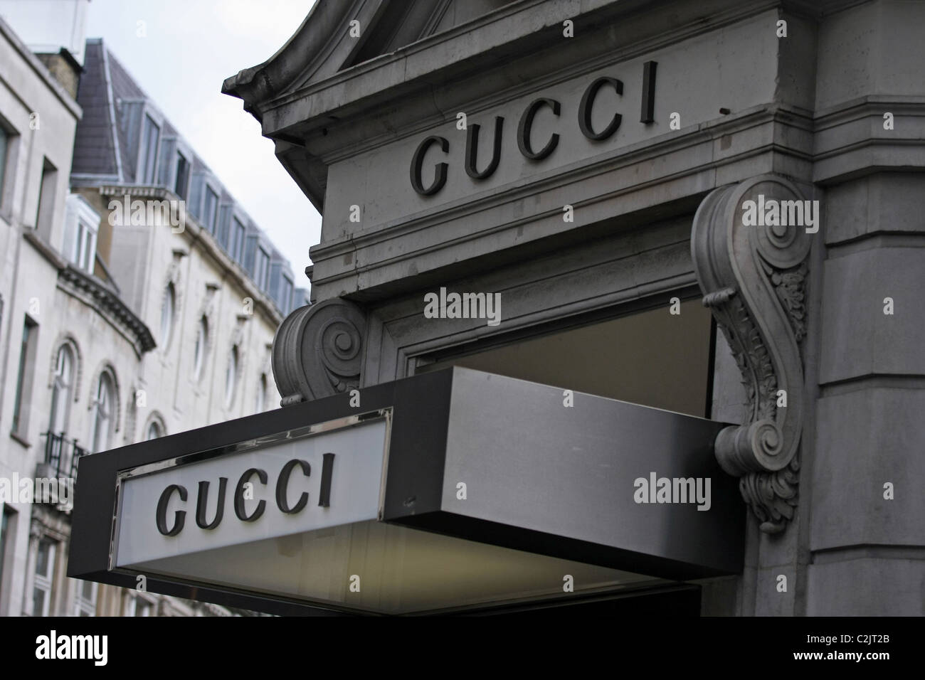 Gucci signs on its Bond Street premises Stock Photo - Alamy