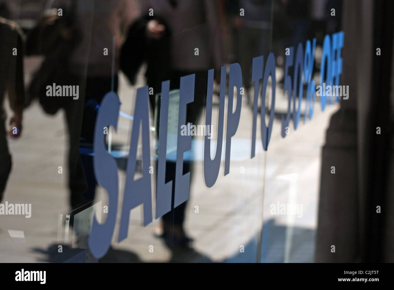 A sale sign in a shop window in London, England Stock Photo - Alamy