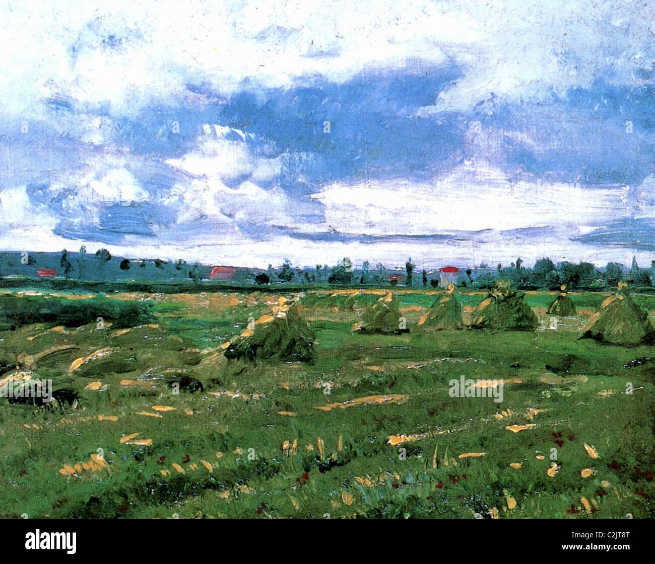 Wheat fields with stacks hi-res stock photography and images - Alamy