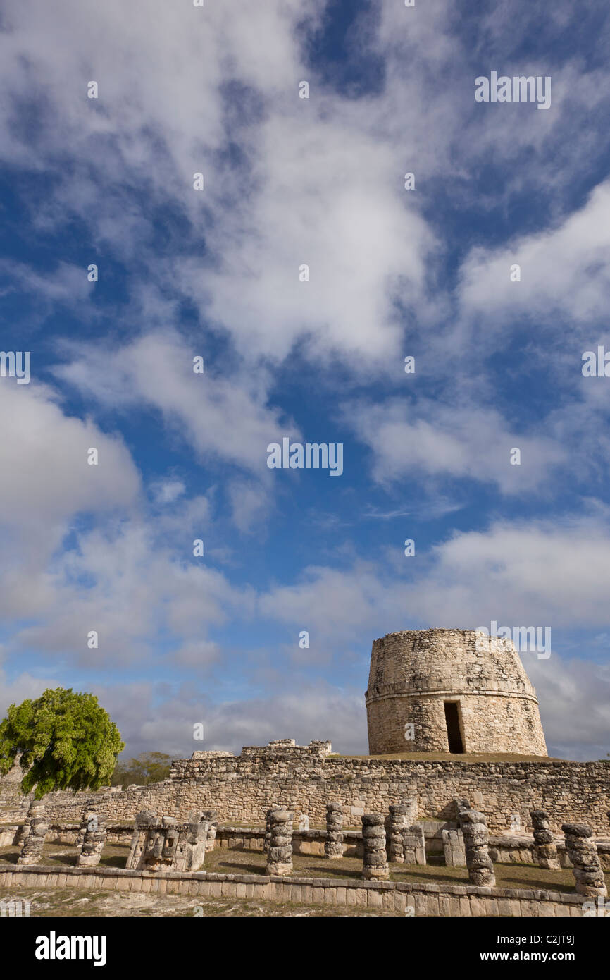 The Round Temple (El Temple Redondo) and The Room of Chac Masks at the ...