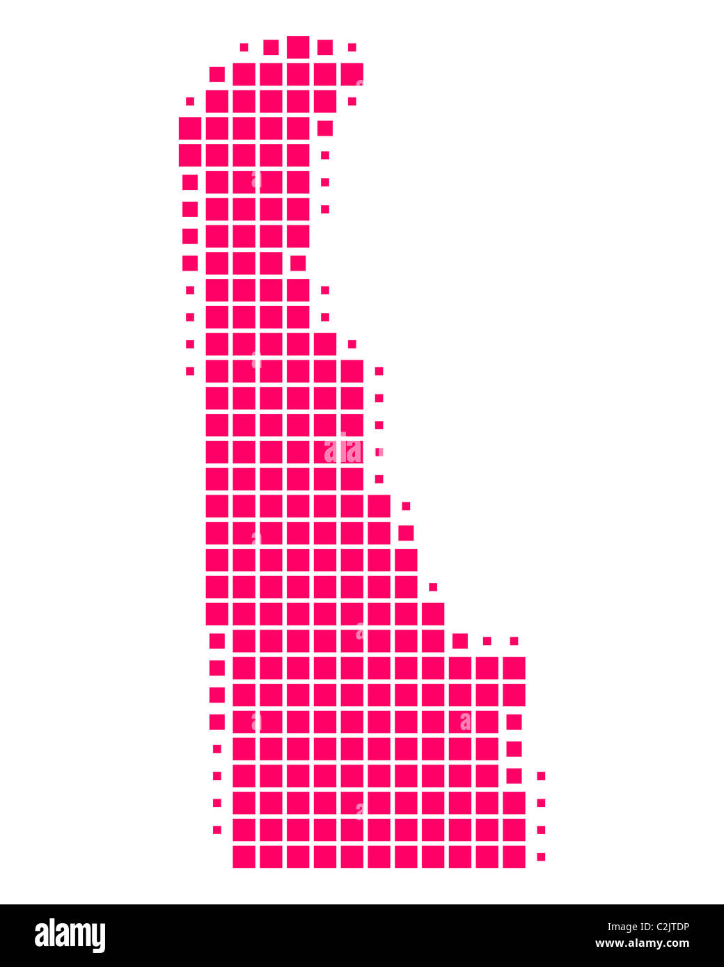 Map of Delaware Stock Photo - Alamy