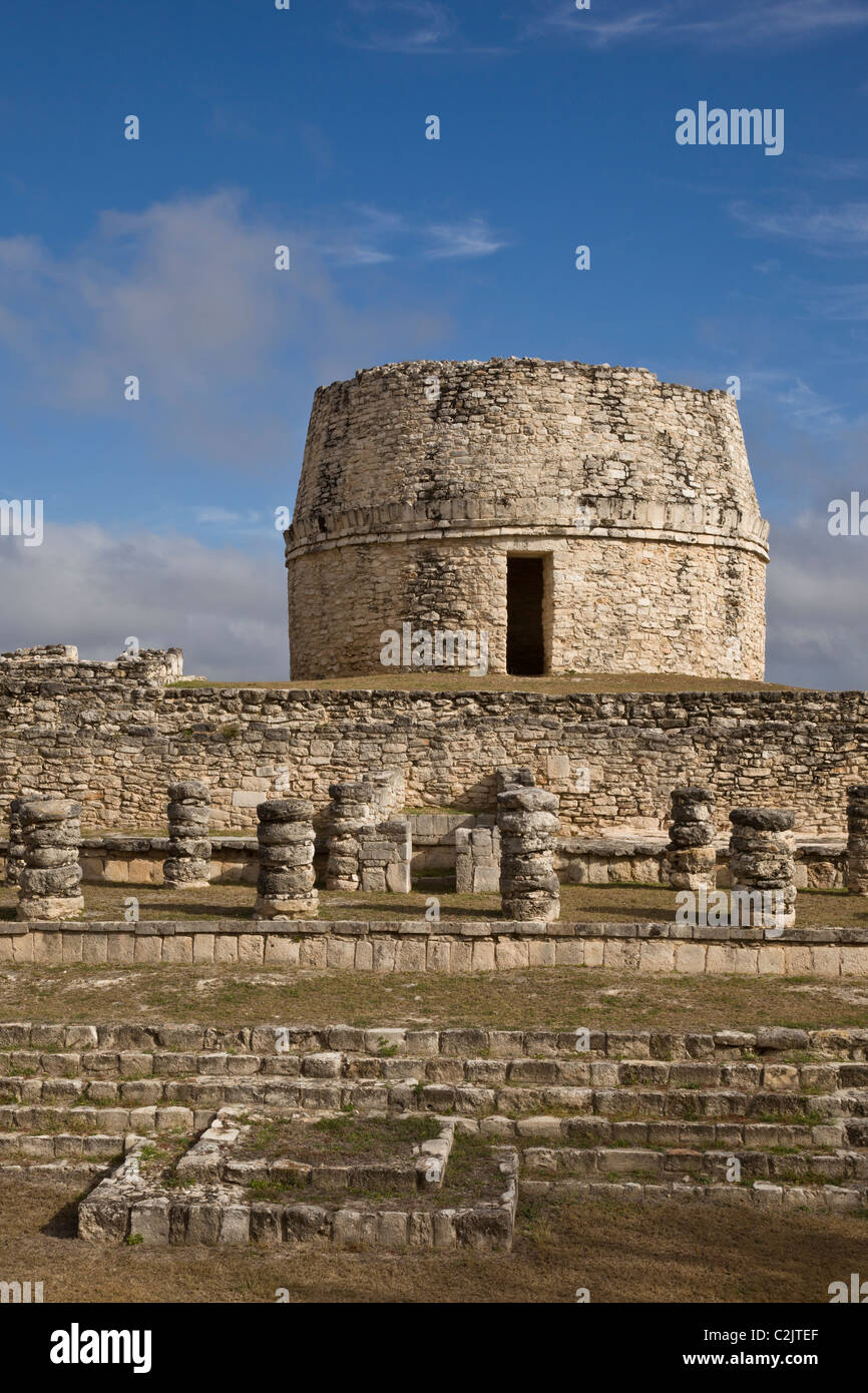 The Round Temple (El Temple Redondo) and The Room of Chac Masks at the ...