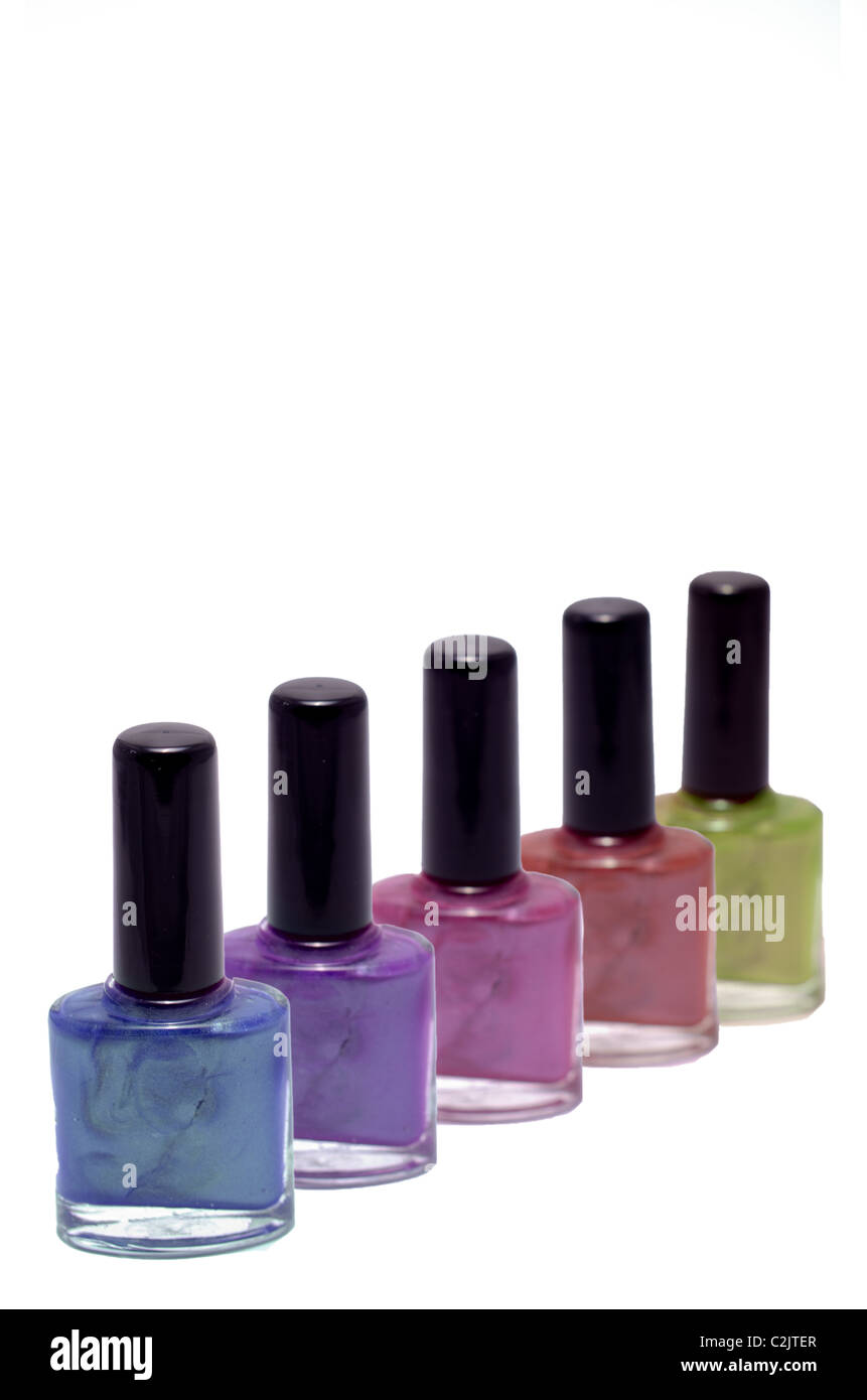 collection of nail varnishes Stock Photo - Alamy