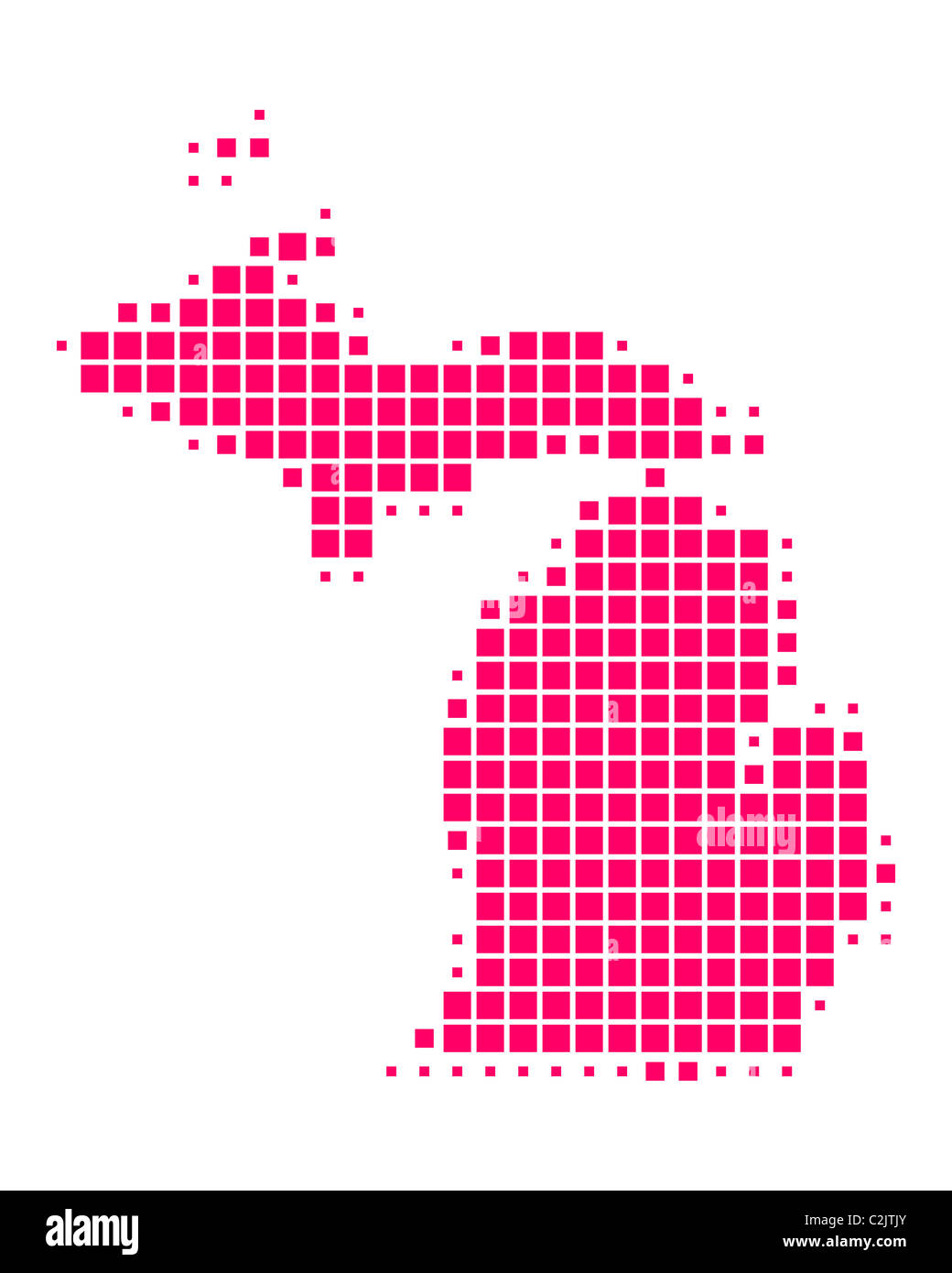 Map of Michigan Stock Photo - Alamy