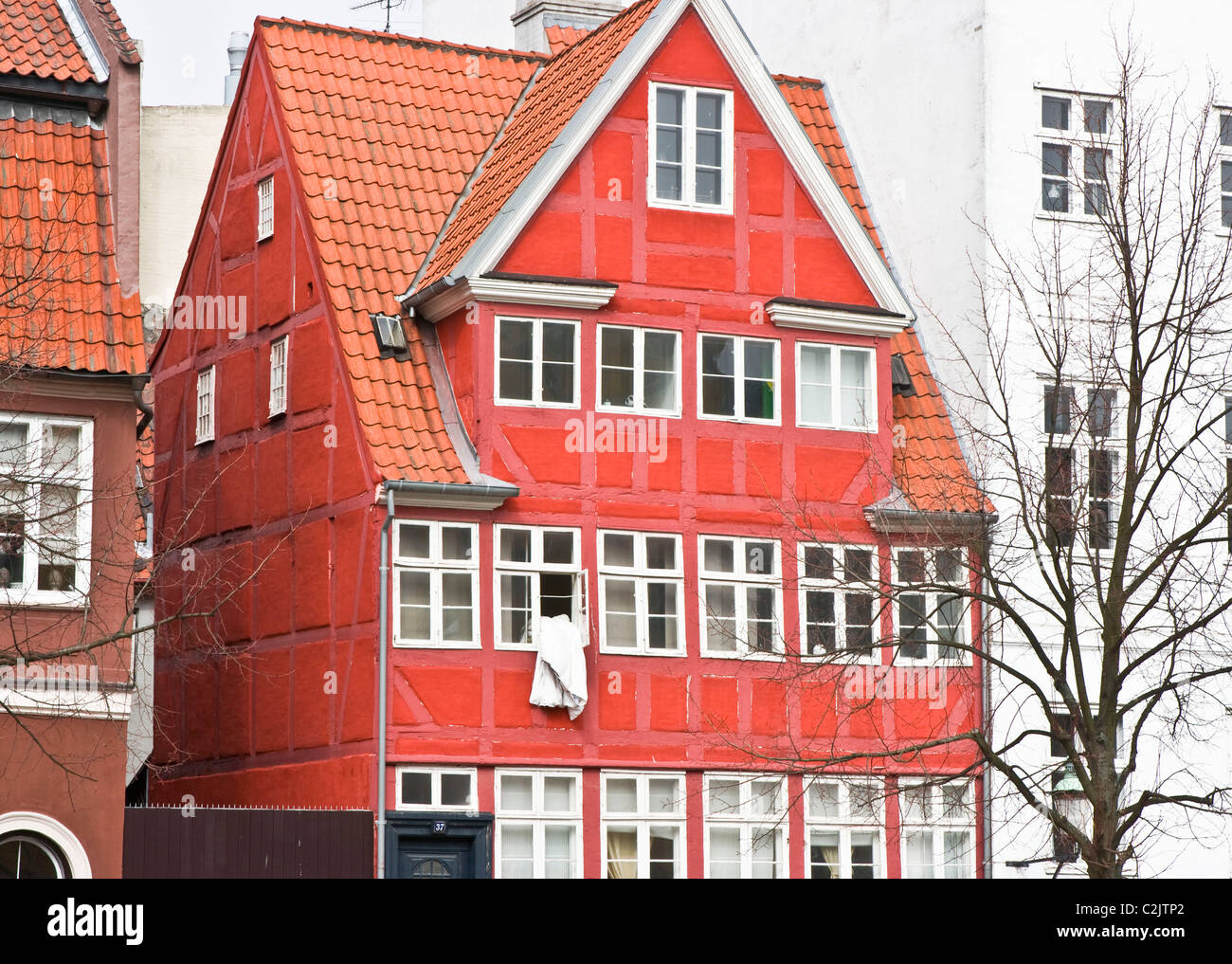 Dutch-style typical traditional house on Christianshavn canal ...