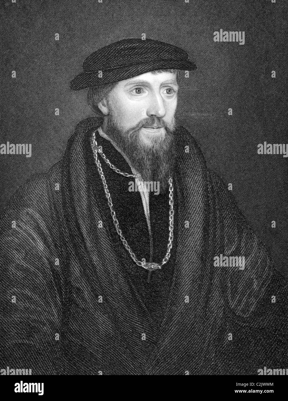 Anthony Denny (1501-1549) on engraving from 1840. Confidant of Henry ...