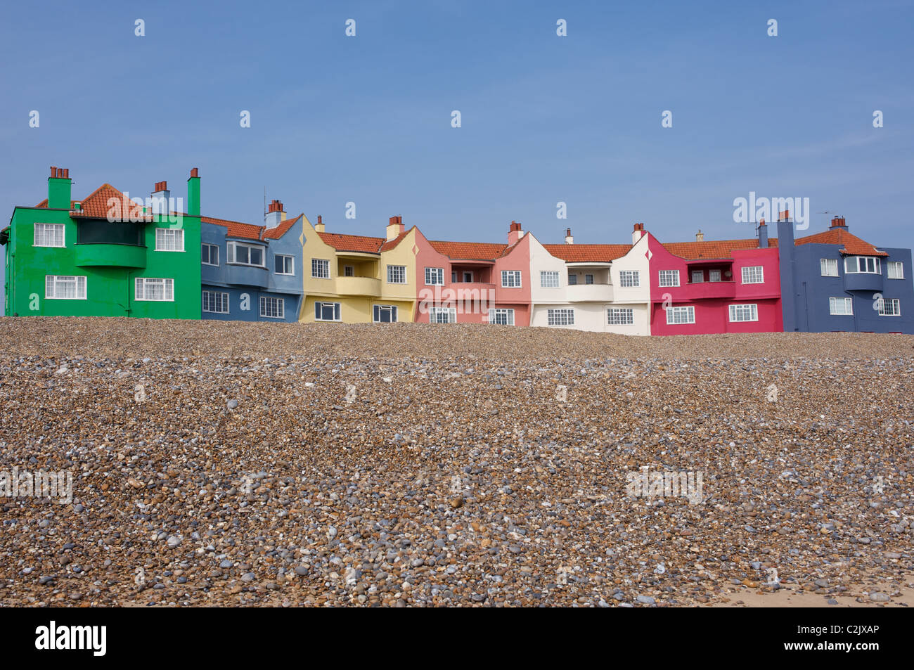 Seaside residential properties, UK Stock Photo - Alamy
