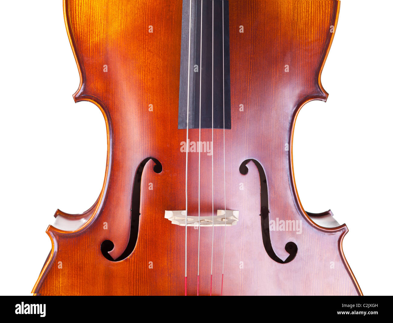 Closeup of a classic cello isolated on white background Stock Photo - Alamy