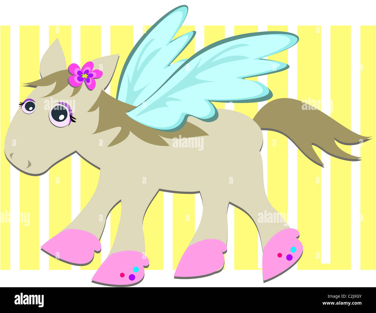 Cute Flying Pony Stock Photo - Alamy