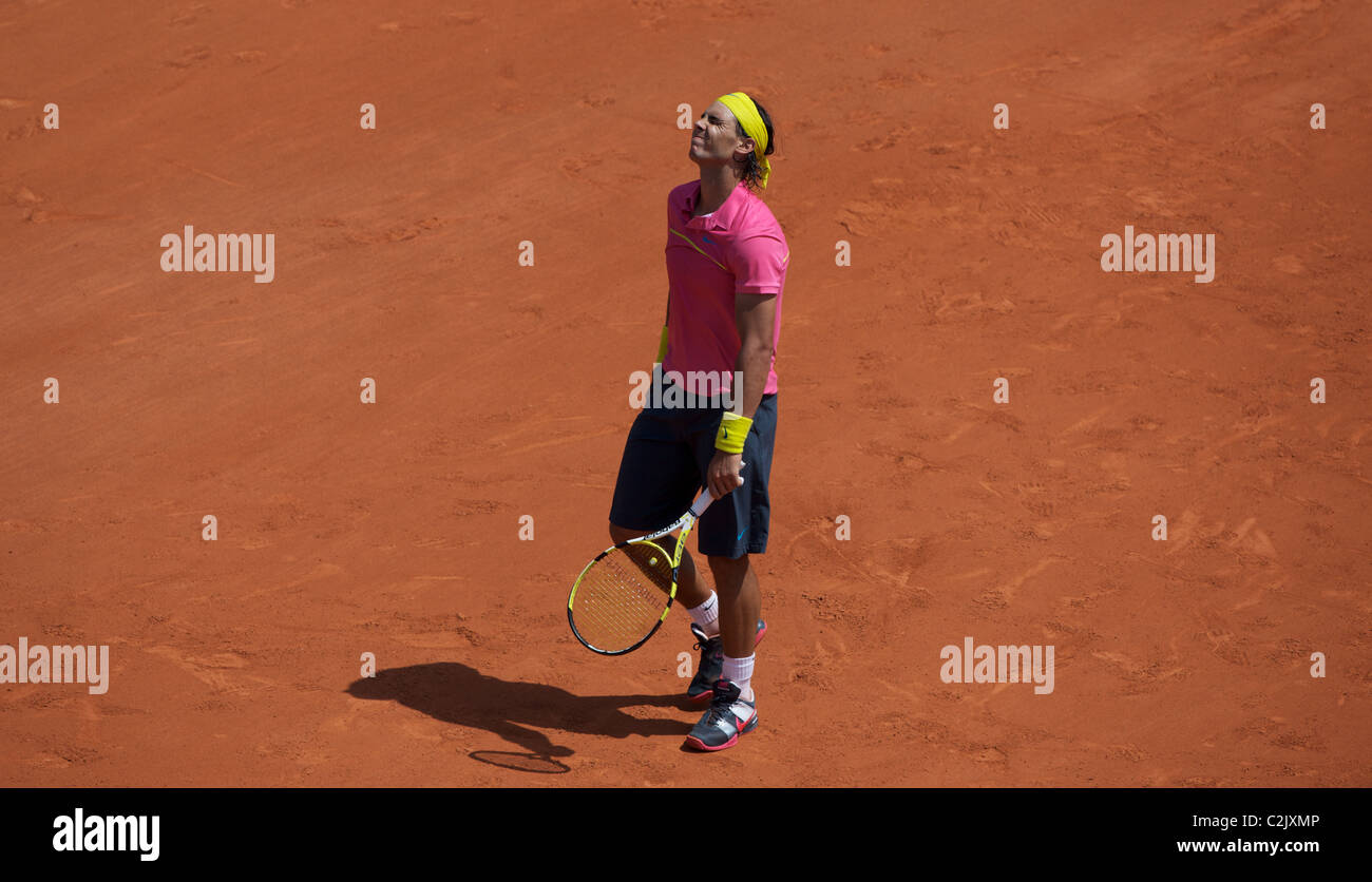 Tennis player rafael nadal in the stands hi-res stock photography and ...