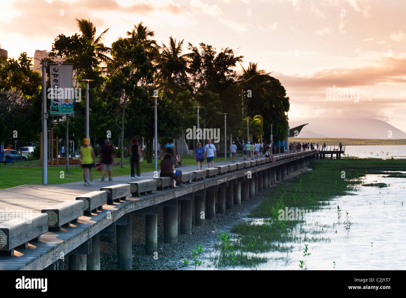 Cairns esplanade boardwalk hi-res stock photography and images - Alamy