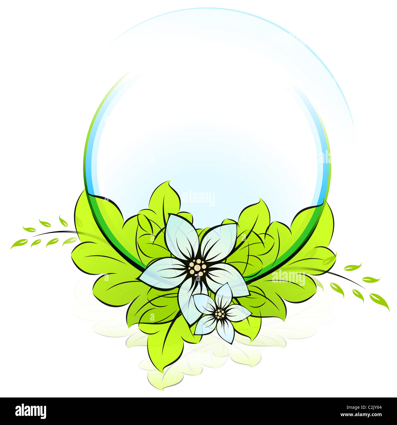 Green ECO icon template for your design Stock Photo - Alamy