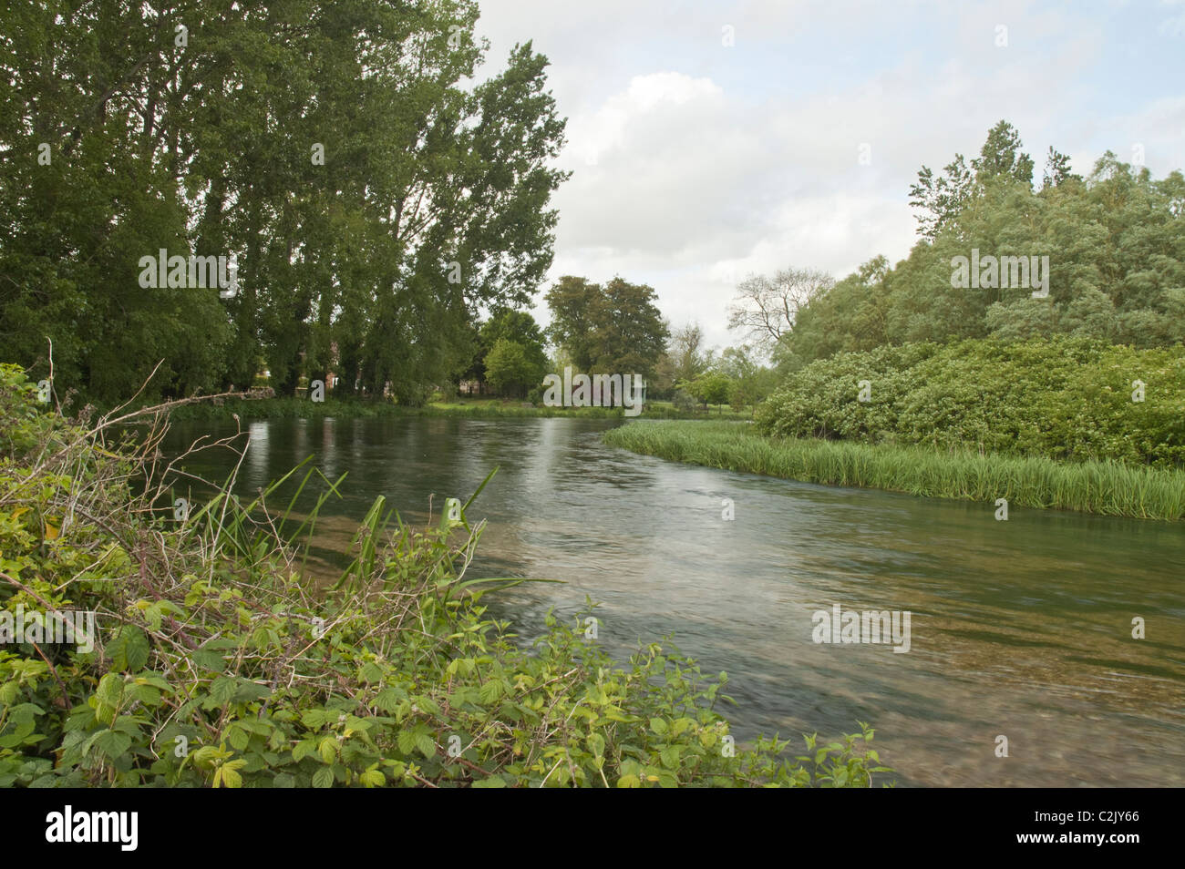 River Test Houghton at Sheepbridge near Stockbridge, Hampshire, England ...