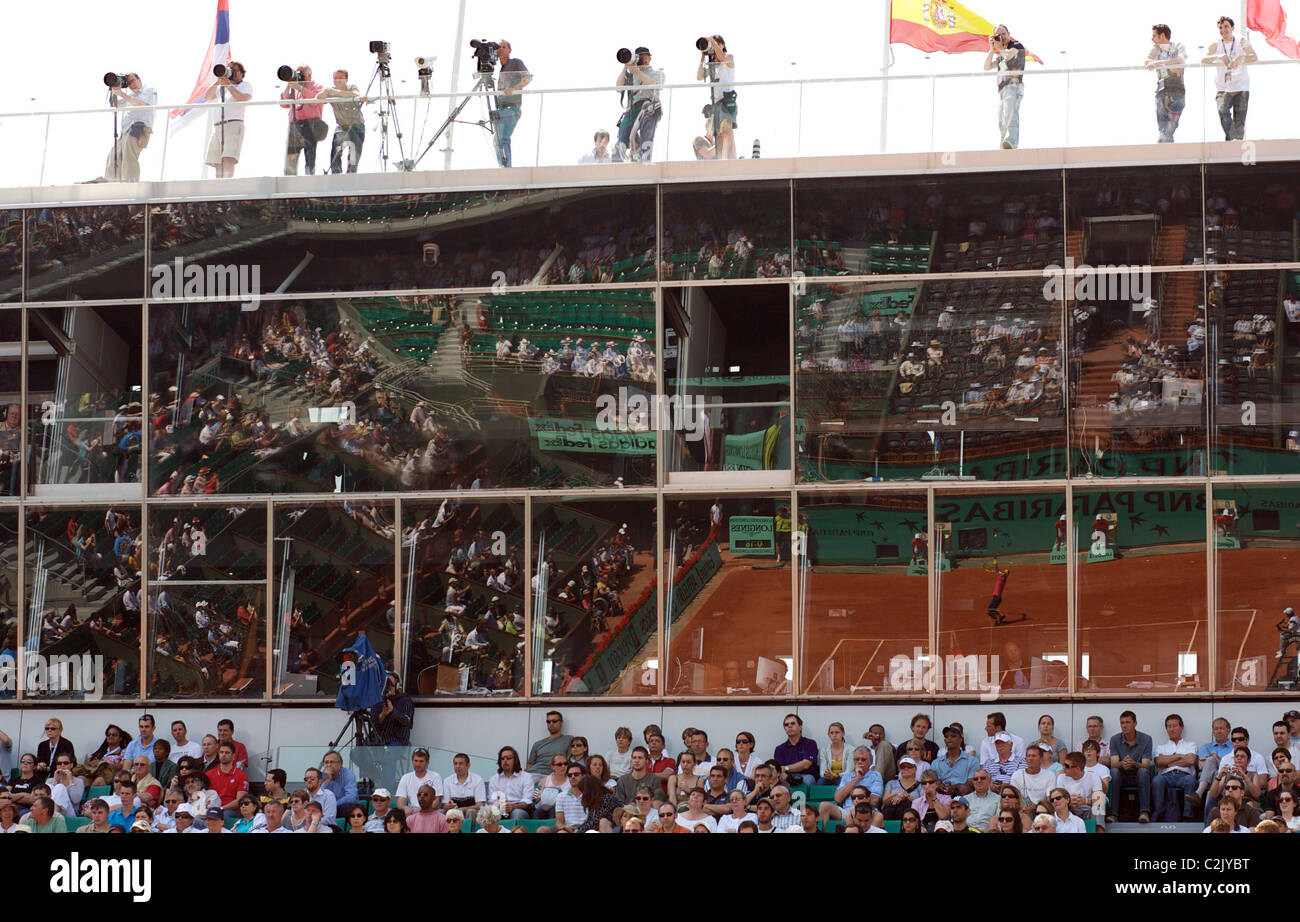 Rafael Nadal, Spain, in action at the French Open Tennis Tournament at ...