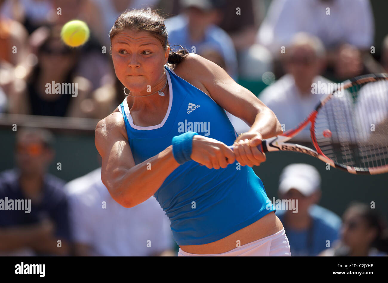 Dinara Safin, Russia, in action at the French Open Tennis Tournament at ...