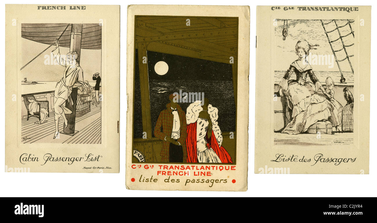 French line steamship hi-res stock photography and images - Alamy