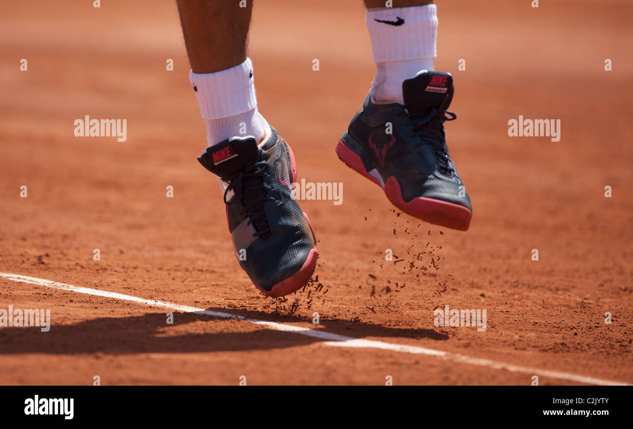 Rafael Nadal, Spain, in action at the French Open Tennis Tournament at ...