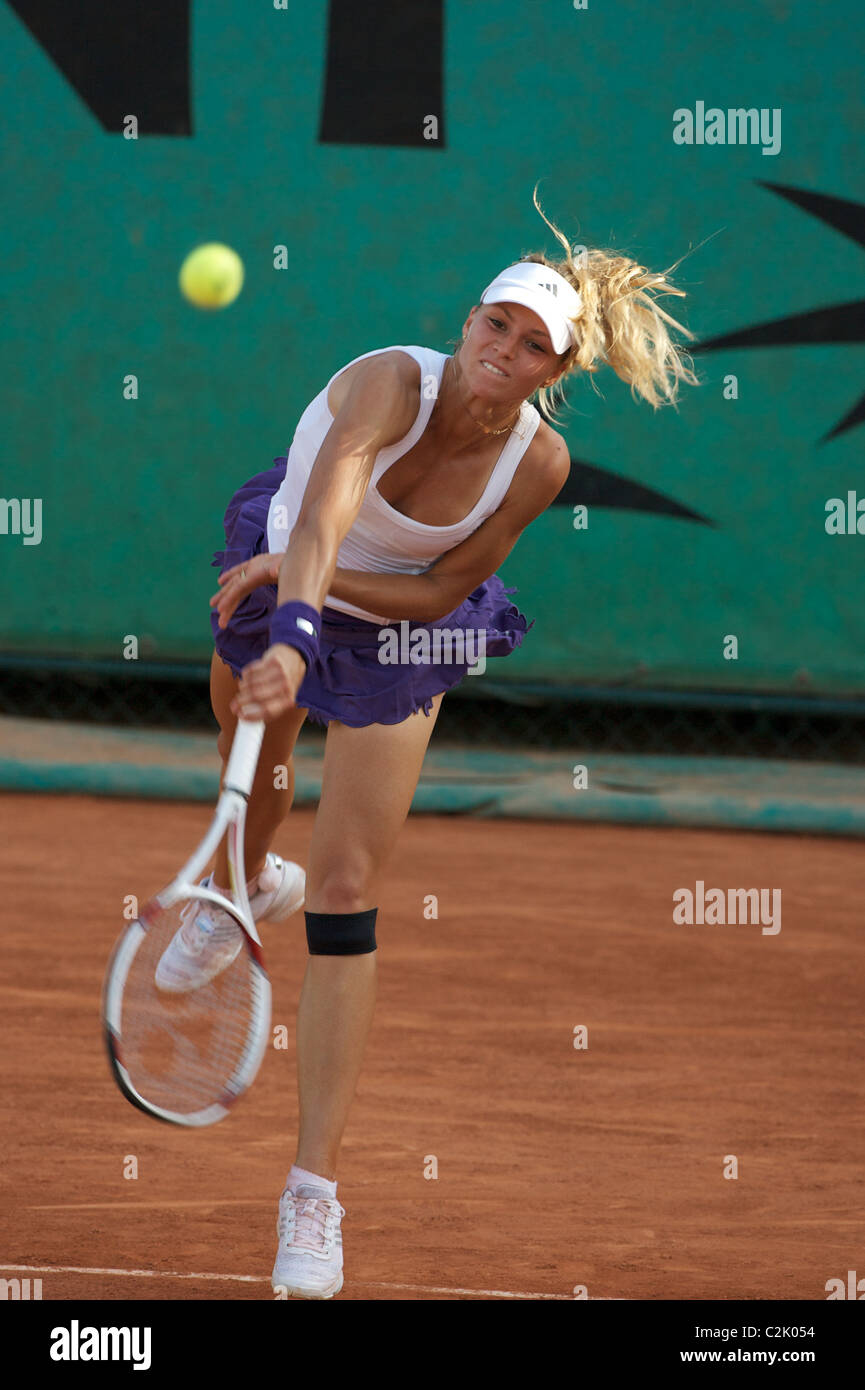 Maria Kirilenko, Russia, in action at the French Open Tennis Tournament ...