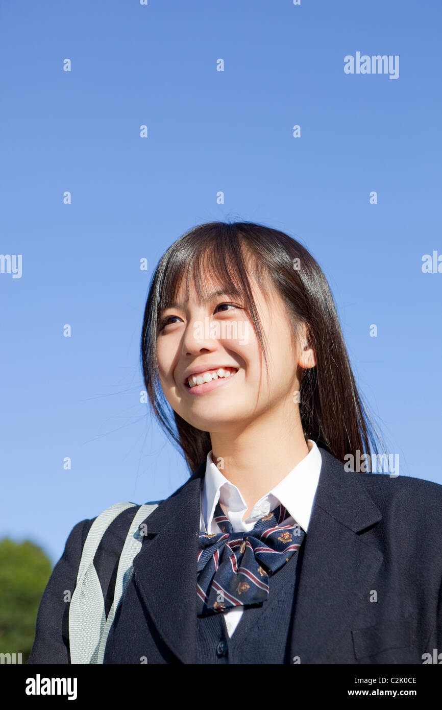Portrait of High School Girl Stock Photo - Alamy