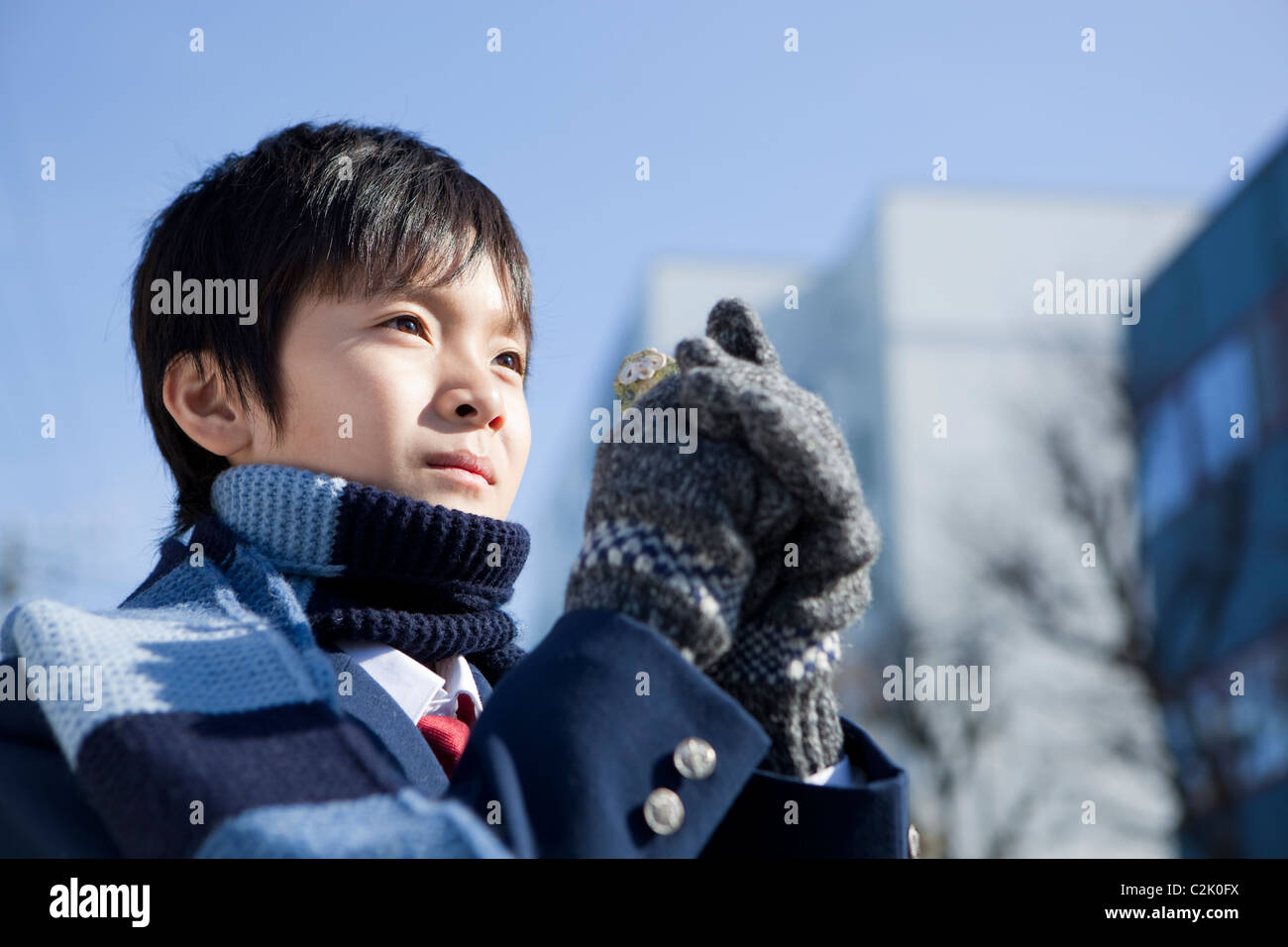 Junior High School Boy Holding Amulet Stock Photo - Alamy
