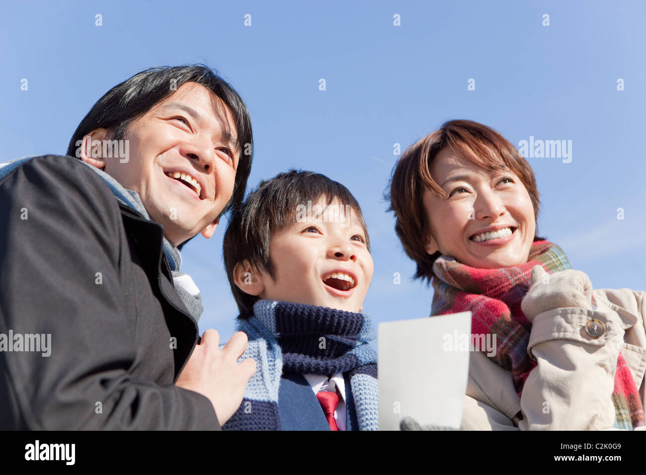 Parents and Junior High School Boy are Pleased Stock Photo - Alamy